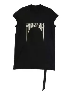 Rick Owens Graphic-print Longline T-shirt - Black