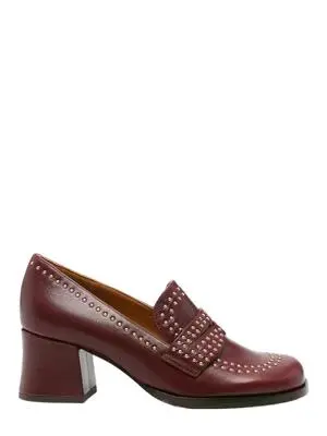 Chie Mihara Taleah Stud-embellished Leather Pumps Red