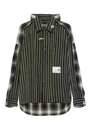 Mihara Yasuhiro Front Back Docking Shirt - Black