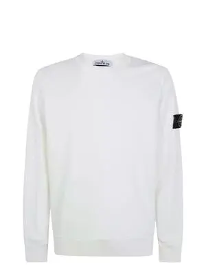 Stone Island Compass-patch Sweatshirt - White