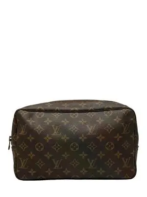 LOUIS VUITTON 1986 Monogram Trousse Toilette 28 Clutch Bag - Brown