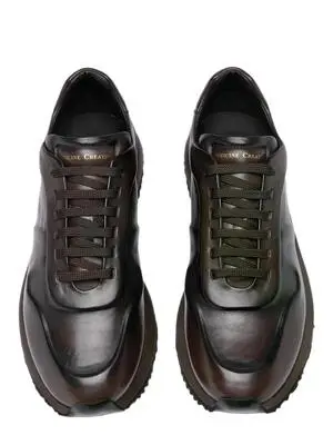 Officine Creative Perspective 001 Leather Sneakers - Brown