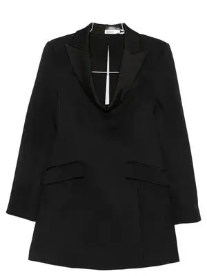 Simkhai Marina Satin-lapel Blazer Mini Dress - Black