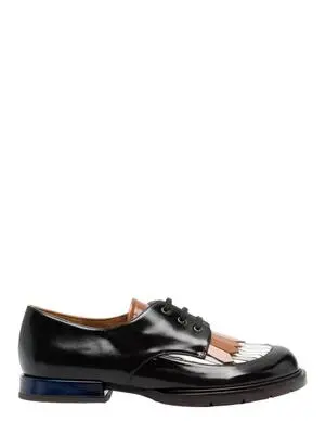 Chie Mihara Jeripa Fringe-detail Lace-up Loafers - Black