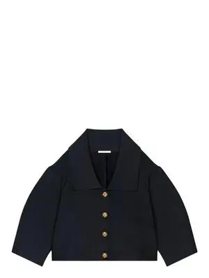 Givenchy Cocoon Cropped Jacket - Black