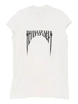 Rick Owens Graphic-print Sleeveless T-shirt - Neutrals