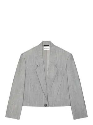 Givenchy Single-breasted Cropped Jacket - Grey