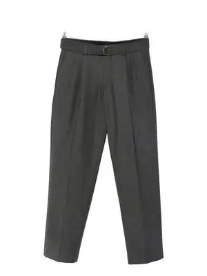 ERALDO Belted Pleated Trousers - Grey