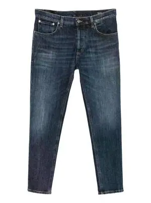 DONDUP Faded Whiskered Denim Jeans - Blue