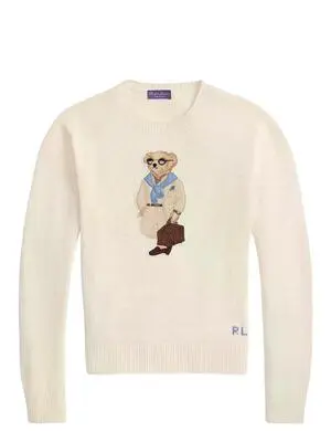 Ralph Lauren Purple Label Polo Bear Intarsia-knit Sweater - Neutrals