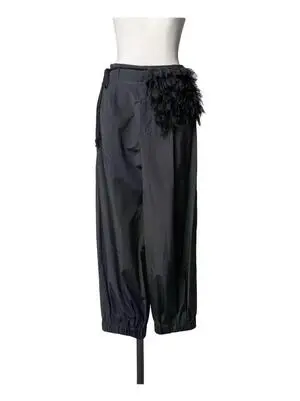 MULLER OF YOSHIOKUBO Canopy Tulle-detail Trousers - Black