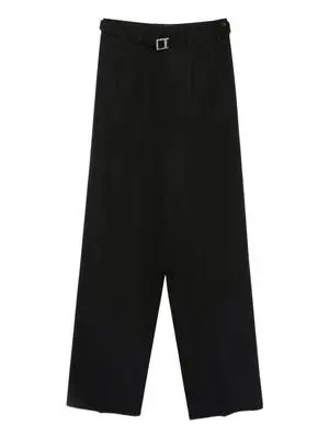 Seafarer Belted Wide-leg Trousers - Black