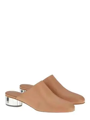 FERRAGAMO Floy Leather Mules Neutrals