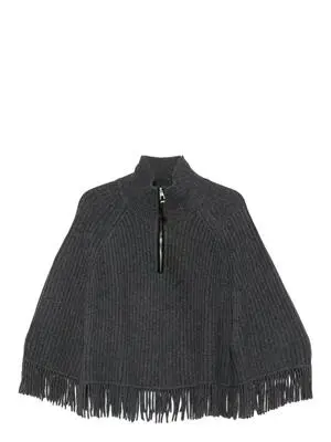 Simkhai Fringe-trimmed Ribbed Sweater - Grey