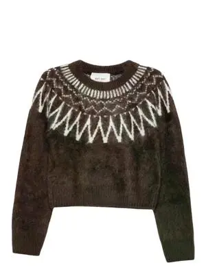 Soft Goat Fair Isle Sweater - Brown