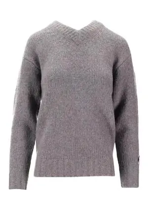 B.B. WALACE V-neck Knitted Sweater - Grey