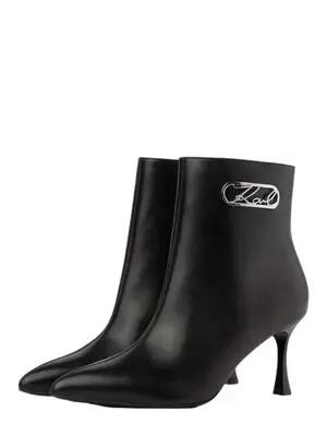 Karl Lagerfeld Sienna Signia Curve Ankle Boots - Black