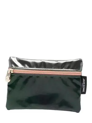 JACK GOMME Patch Zip-fastening Clutch Bag - Green