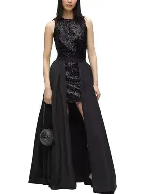 Karl Lagerfeld Transformable Sequin Dress - Black