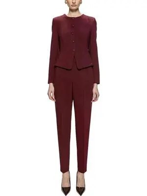 NISSA Single-breasted Fitted Blazer - Red