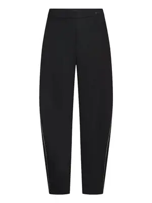 Karl Lagerfeld Barrel-leg Zip Trousers - Black