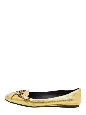 Bottega Veneta Criss-cross Buckle Ballet Flats - Yellow