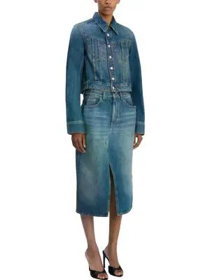 Victoria Beckham Button-up Denim Jacket - Blue