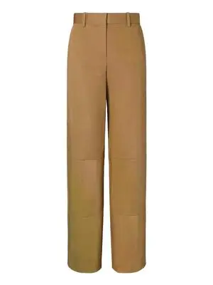 Tory Burch Wide-leg Cotton Pants - Brown