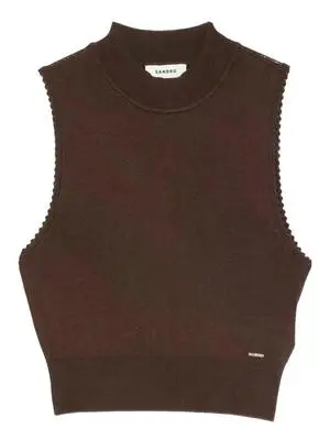 SANDRO SANDRO Mock-Neck Tank Top