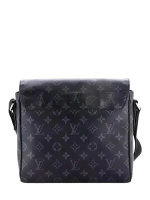 LOUIS VUITTON District Messenger Bag Monogram Eclipse Canvas Pm Cross Body Bag - Black