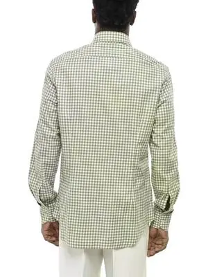 Corneliani Vichy Check Shirt - Green