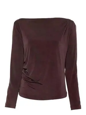 HOMAGE Draped Boat-neck Top
