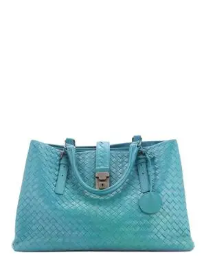 Bottega Veneta Roma Bag Intrecciato Nappa Medium Tote Bag - Green