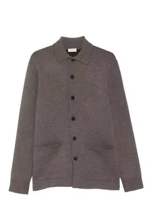 Agnona Button-up Collared Cardigan - Brown