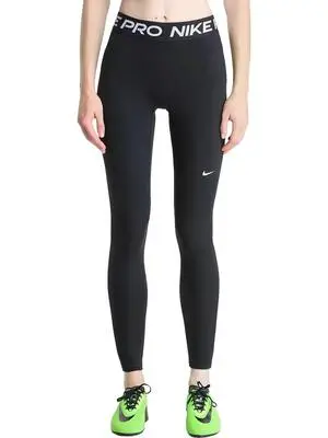 Nike Pro Logo-waistband Leggings - Black