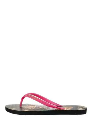 KAT MACONIE Sola Leopard-print Flip-flops - Black