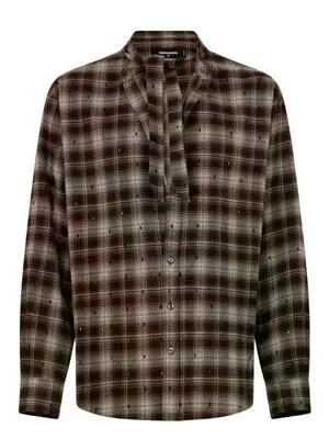 Dsquared2 Classic Check Tie Shirt - Brown