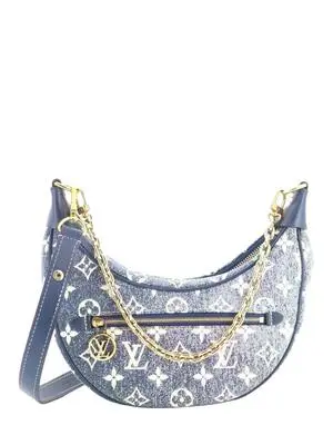 LOUIS VUITTON Louis Vuitton Monogram Jacquard Denim Hobo Bag Blue