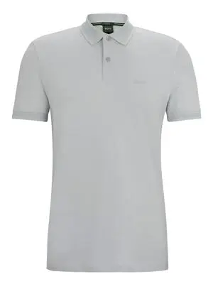 BOSS Logo-embroidered Polo Shirt - Grey