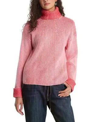 Desigual Ribbed-knit Roll-neck Sweater - Pink