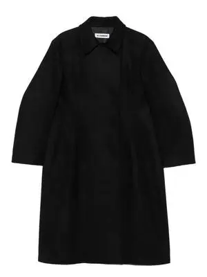 JIL SANDER Concealed-fastening Double-breasted Coat - Black