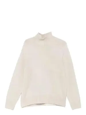 Soft Goat Long-sleeve Roll-neck Sweater - Neutrals