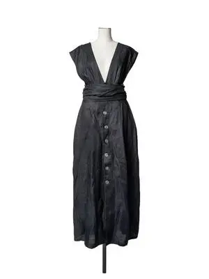 MULLER OF YOSHIOKUBO Button-down Belted Midi Dress - Neutrals