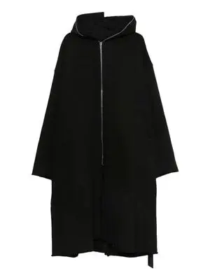 Rick Owens Gimp Wide Zip-up Hooded Coat - Black