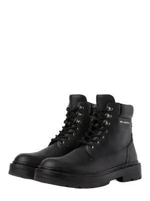 Karl Lagerfeld Miles Work Boots - Black