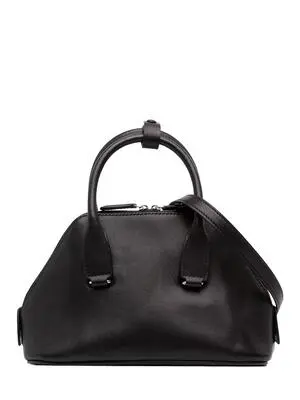 THE ROW 2010-2026 Mini Calfskin Devon Saddle Satchel - Black