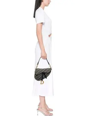 Dior Oblique Canvas Saddle Bag Shoulder Bag - Blue