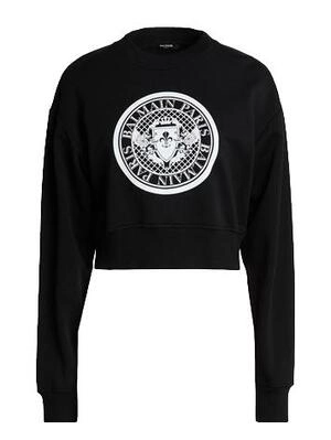 Balmain Sweatshirt Size Cotton, Elastane - Black