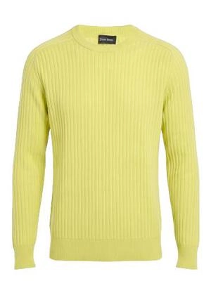 Herno Man Sweater Yellow Size 40 Cotton, Polyamide, Polyester, Elastane Yellow