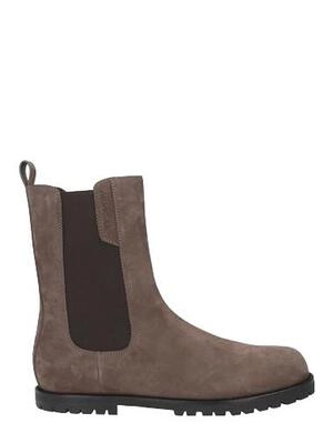 Moncler Ankle Boots Khaki Size Leather - Beige